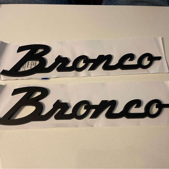 Other | Ford Bronco 3d Emblems In Flat Black Set Of 2 Nwt | Poshmark